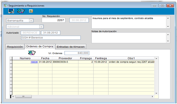 7.Seguimiento a Requisiciones